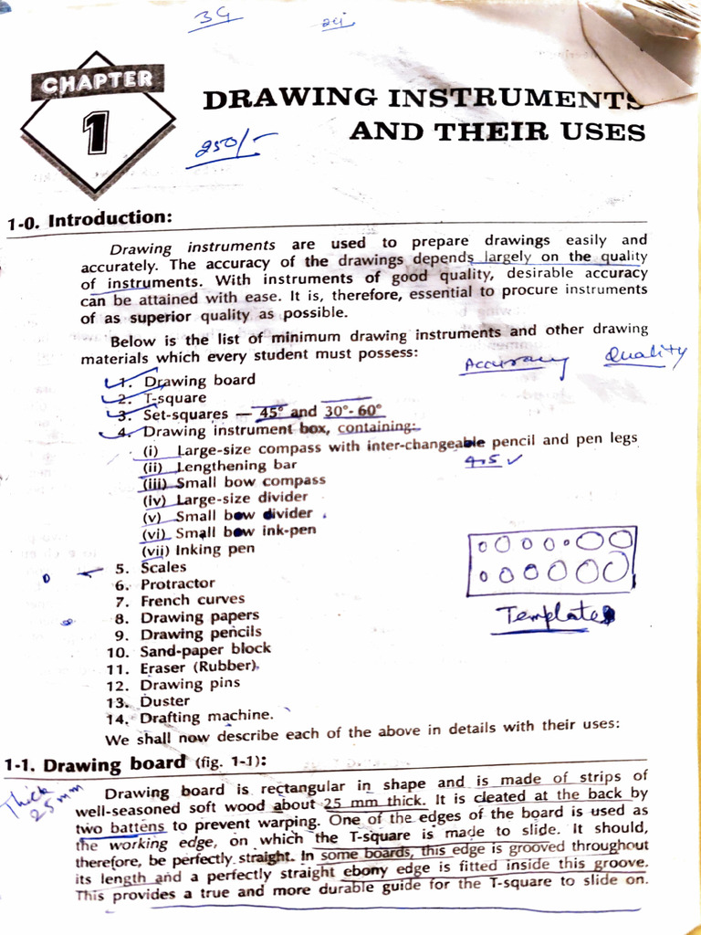 Class 11 EG Important Notes | PDF | Drawing | Sphere