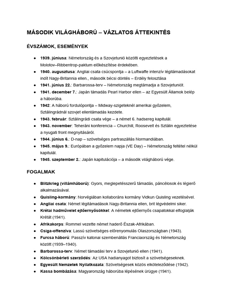 ww2 Syllabus | PDF