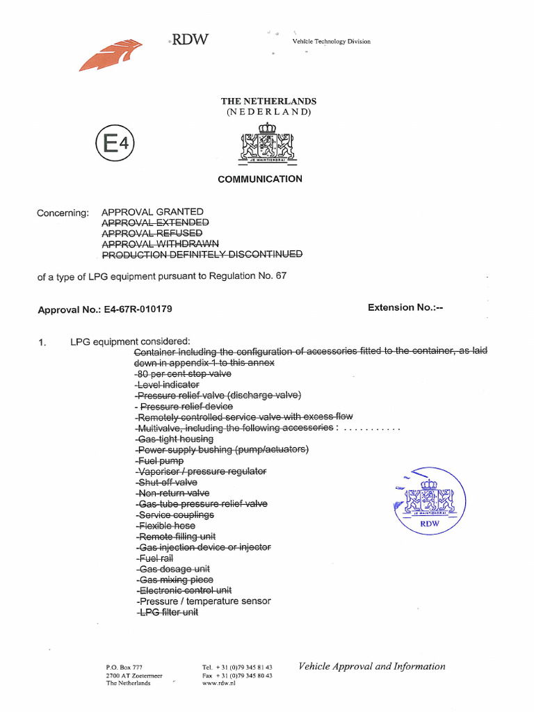 E4 67R-010179 Certificate-51CP | PDF