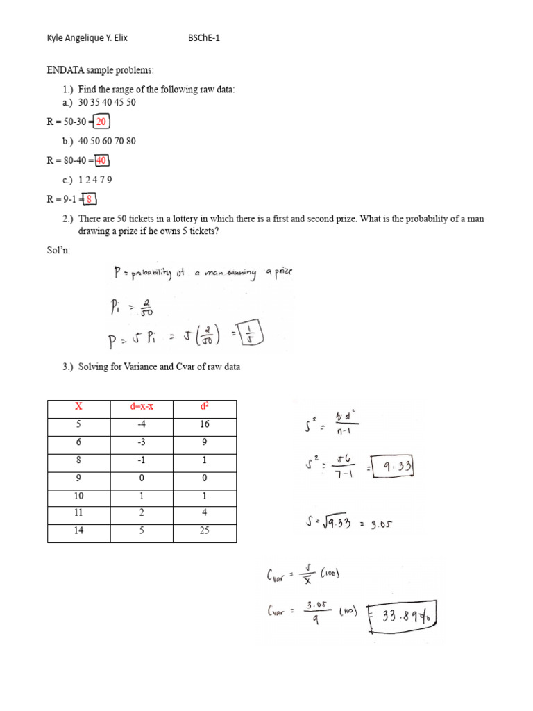ENDATA sample problems midterms | PDF