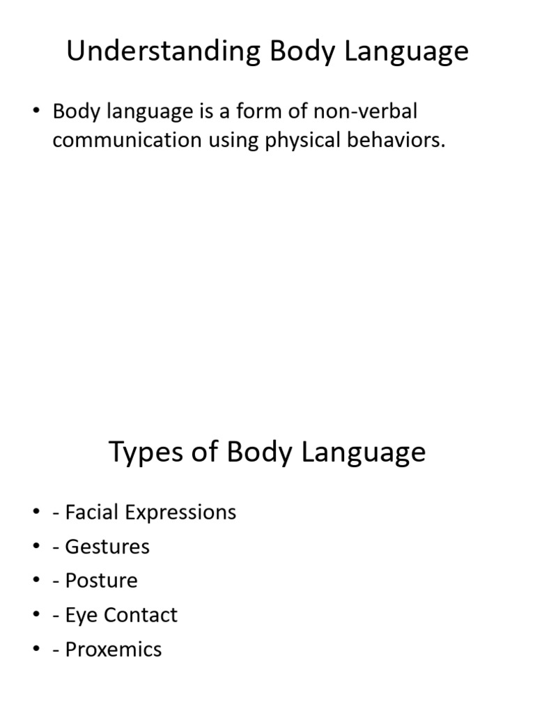 Body Language Presentation | PDF