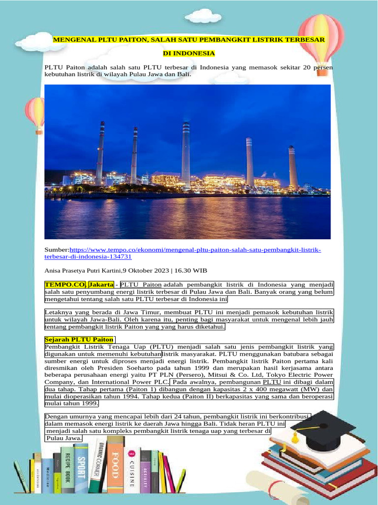 Mengenal PLTU Paiton di Jawa Timur | PDF