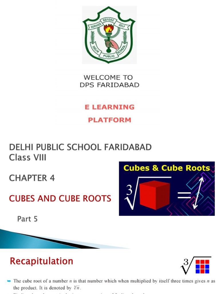 Cubes and Cube Roots Day 5 | PDF