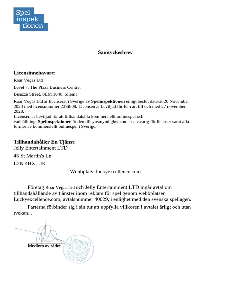 Sweden Letter Casino | PDF