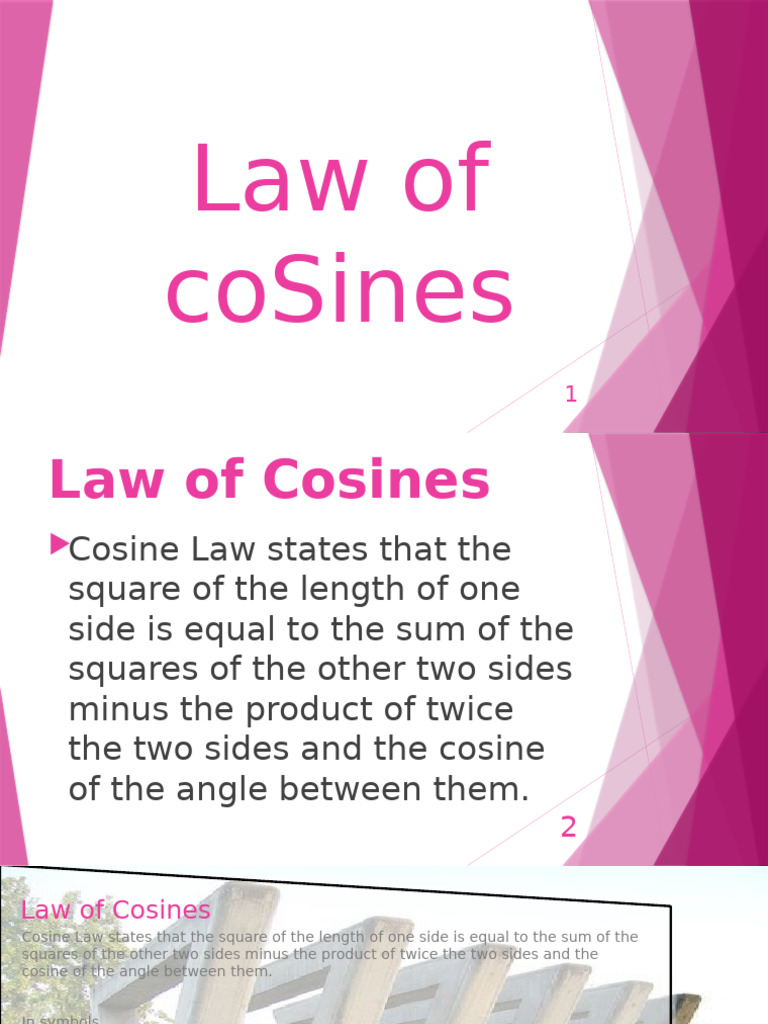 Law of Cosines Explained with Examples | PDF | Euclid | Algebra