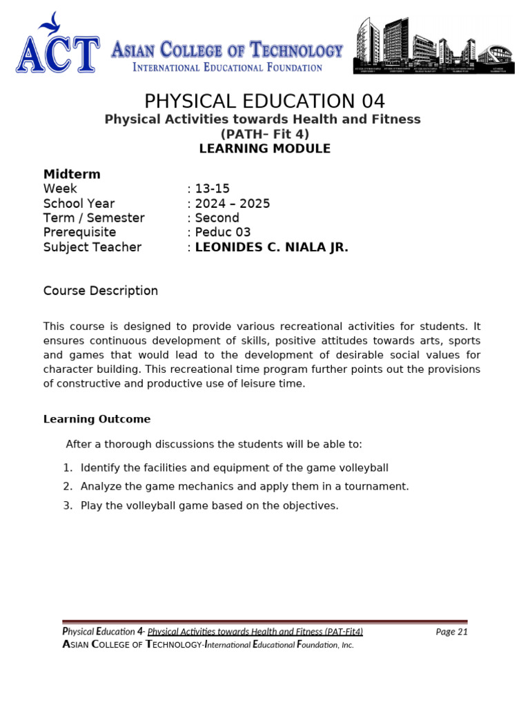 Midterm Handouts Volleyball | PDF | Volleyball | Sports Rules And ...