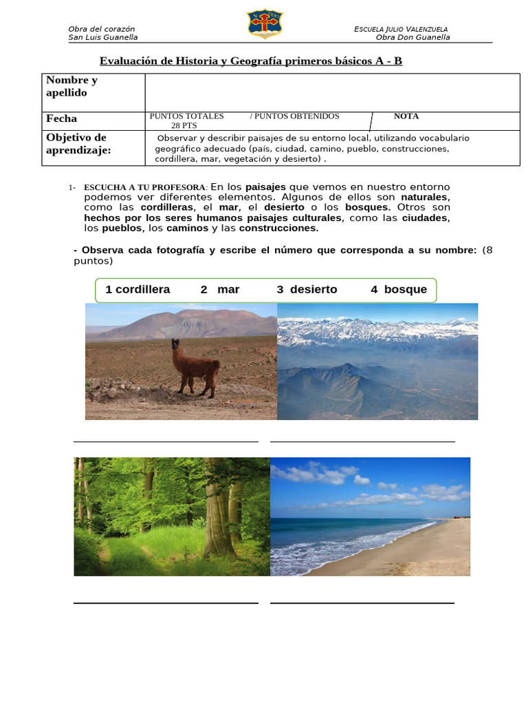 Elementos Naturales del Paisaje | PDF | Paisaje | Ciencias de la Tierra