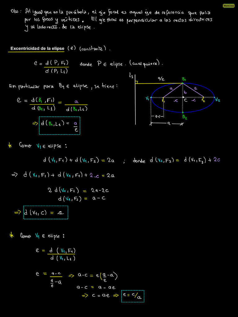 2+La+Excentricidad+de+La+Elipse+y+Sus+Longitudes+Notables | PDF