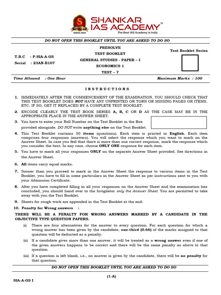 Sia Presolve 2023 An (B1) - T7 Economics - Unbold | PDF | Taxes ...