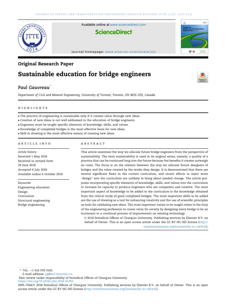 2018 Gauvreau - Sustainable - Education - For - Bridge - Engineers ...