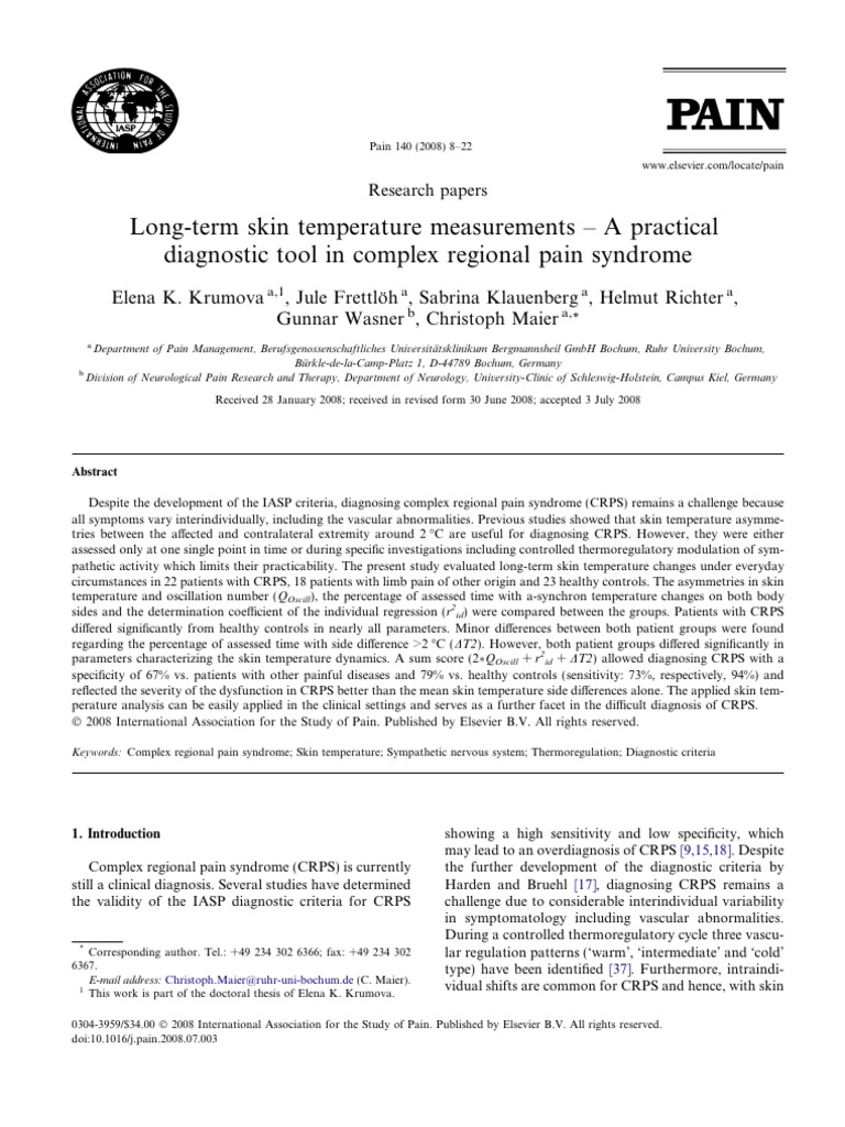 Long Term Skin Temperature Measurements A.3 | PDF | Medical Diagnosis ...