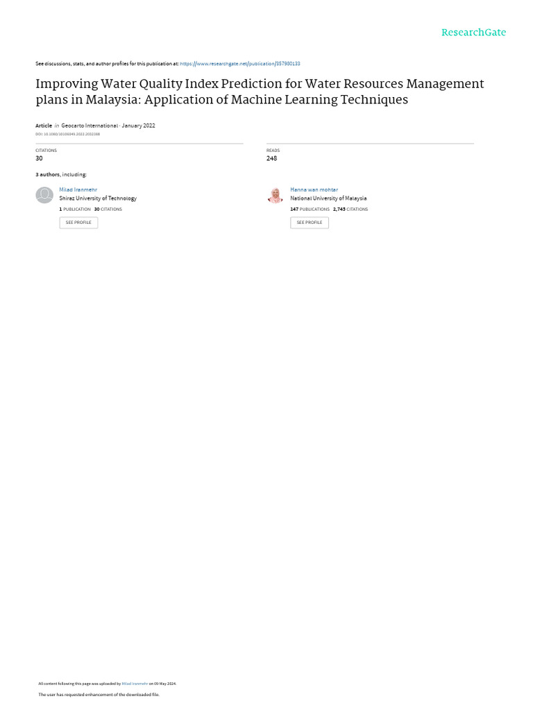 Improving Water Quality ...