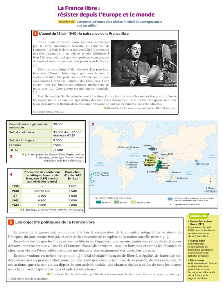 3e Hist Th1 Ch4 Séance 4 - La France de la résistance - Partie 1 La résistance militaire ...