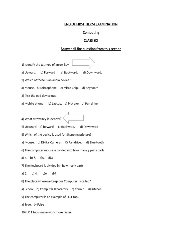 END of FIRST TI-WPS Office (Computing Class Six) | PDF | Computer ...