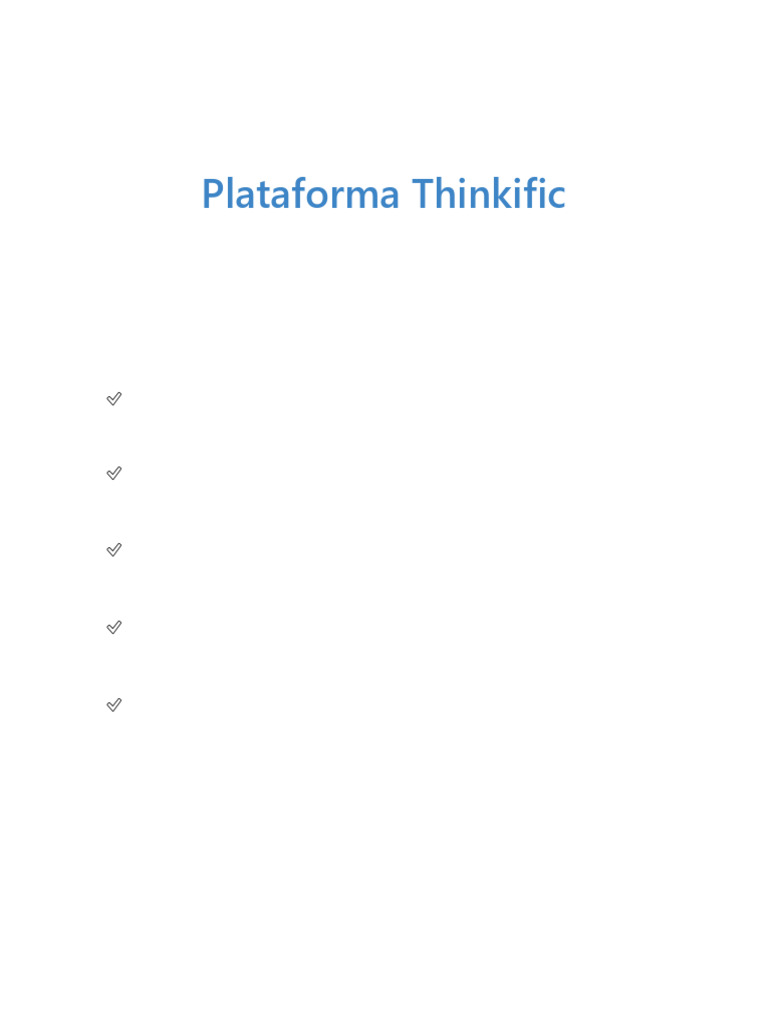 Plataforma Thinkific | PDF