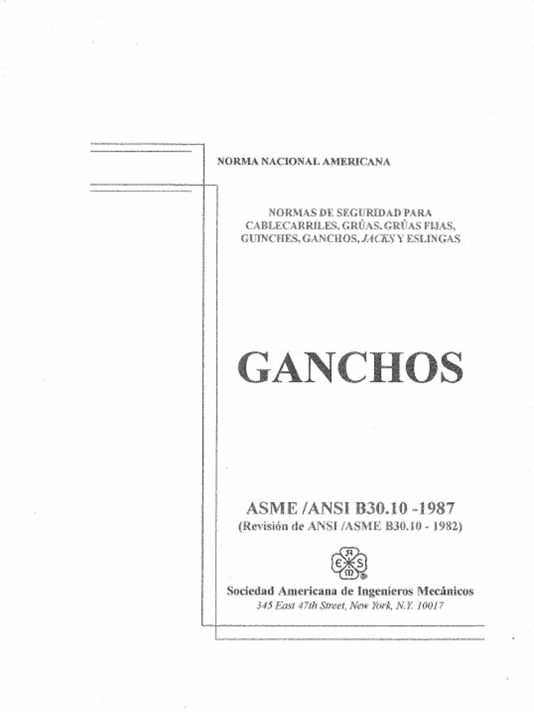 Ganchos Asme-Ansi b30.10 | PDF