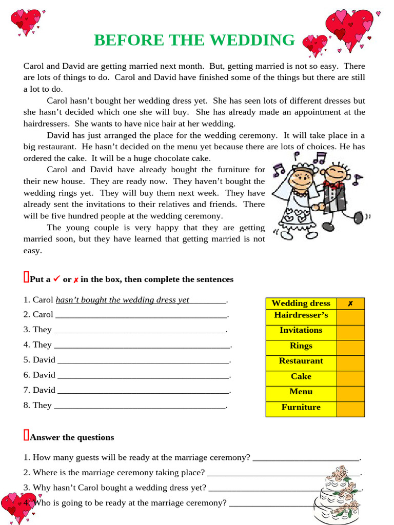 Wedding Preparations Checklist | PDF