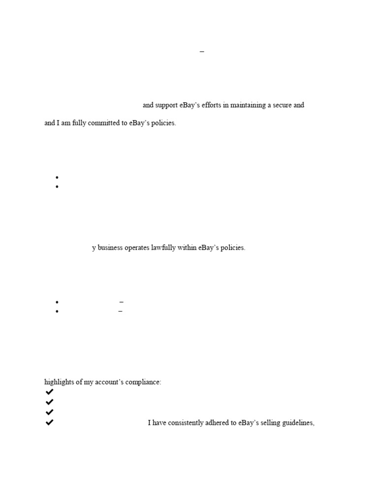 Formal Appeal Against MC011 Restriction | PDF | E Bay | Invoice