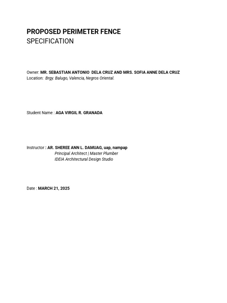 Proposed Perimeter Fence | PDF | Concrete | Masonry