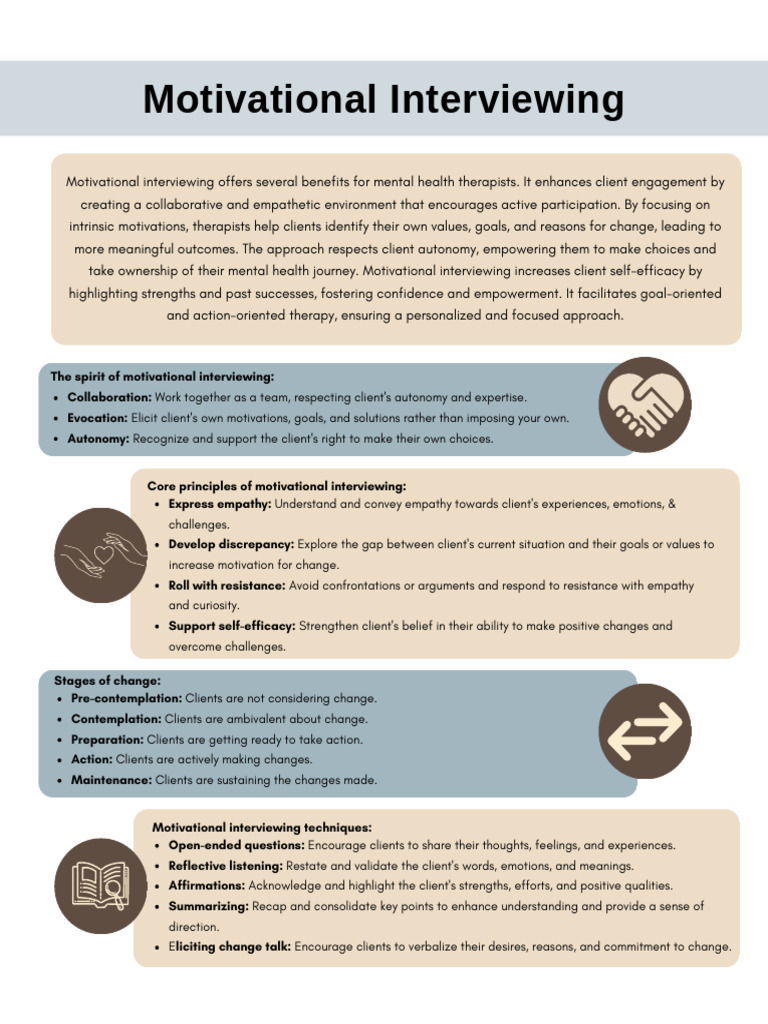 Motivational Interviewing Guided Workbook | PDF | Mental Health | Motivational