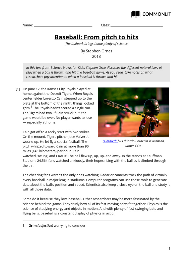 Physics of Baseball: Science in Action | PDF | Force | Pitcher