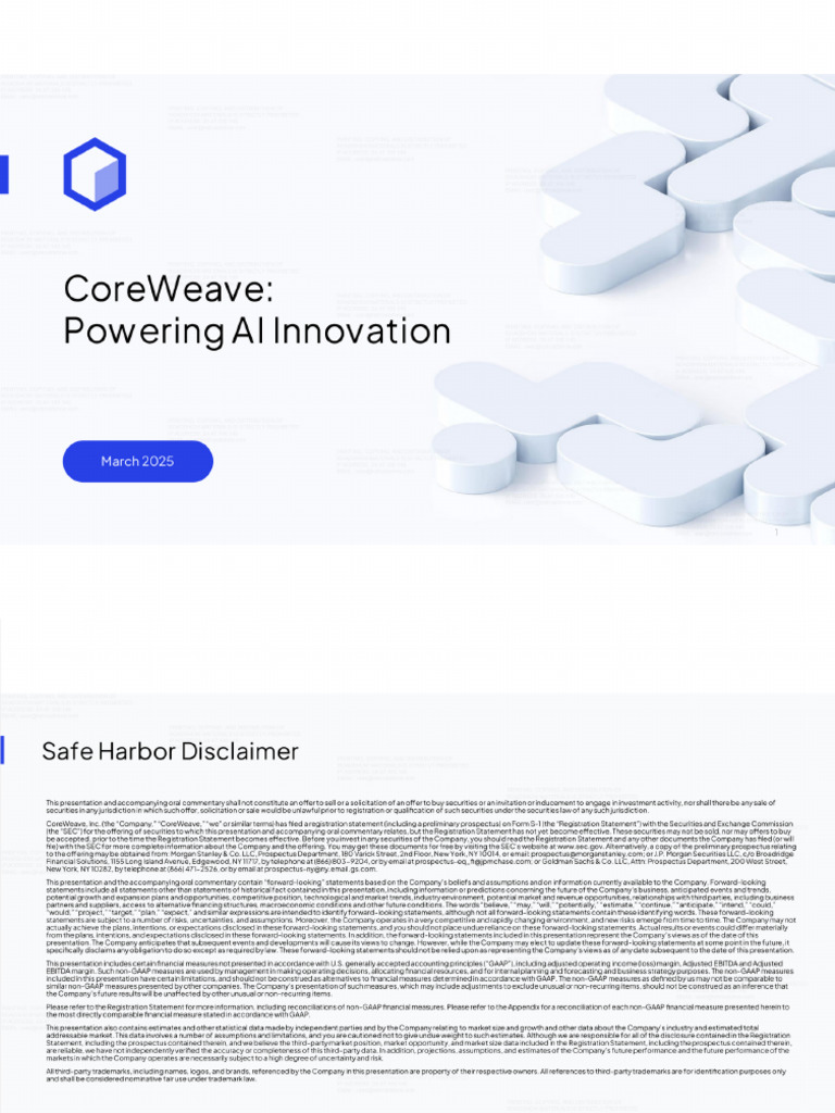 Coreweave Presentation | PDF