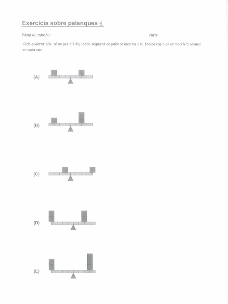 Activitat 4.3. Càlcul de Palanques | PDF
