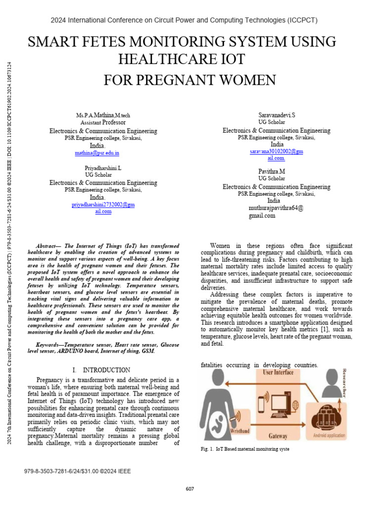 IoT-Based Monitoring for Pregnant Women | PDF | Internet Of Things ...
