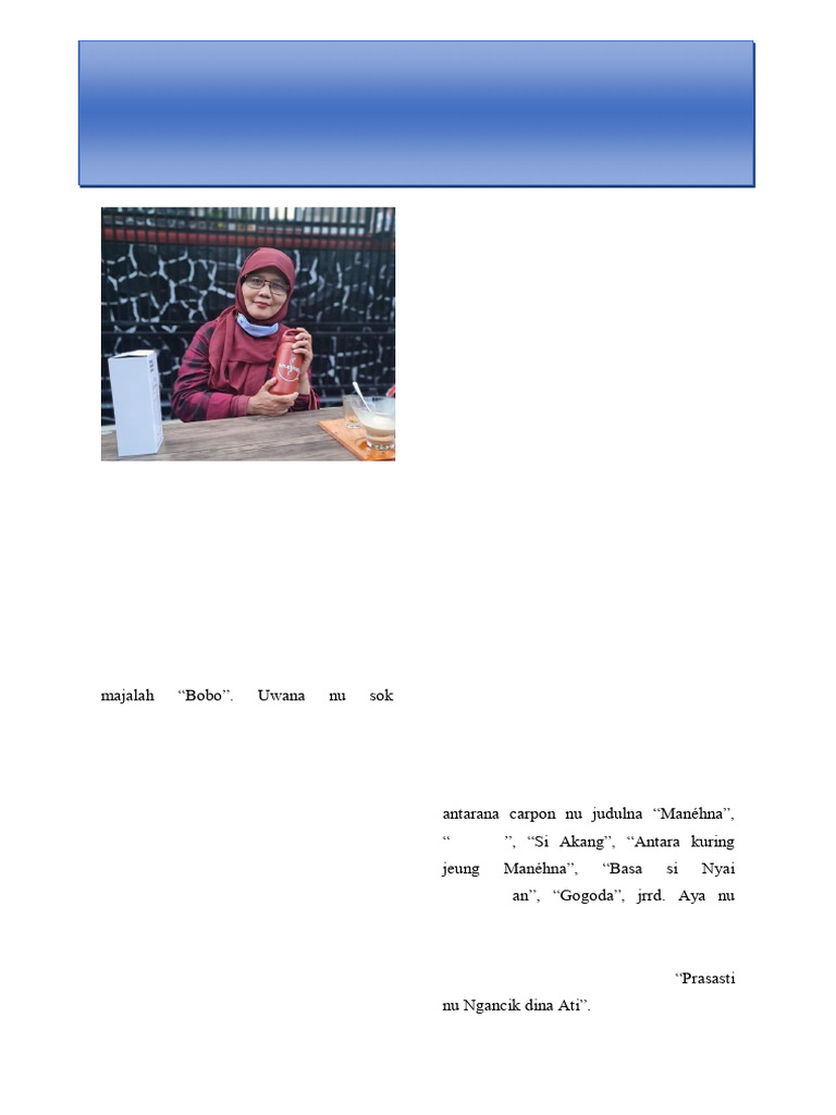 Artikel Biografi Popon Saadah Hadian H A 2108518 | PDF