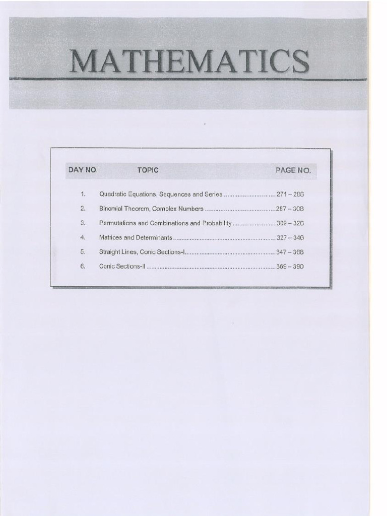 Mathematics(Spotlight) Scan Phase-1 | PDF