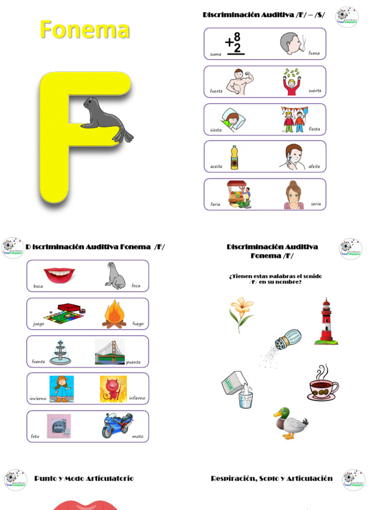 Discriminación Auditiva del Fonema /F/ | PDF | Fonética