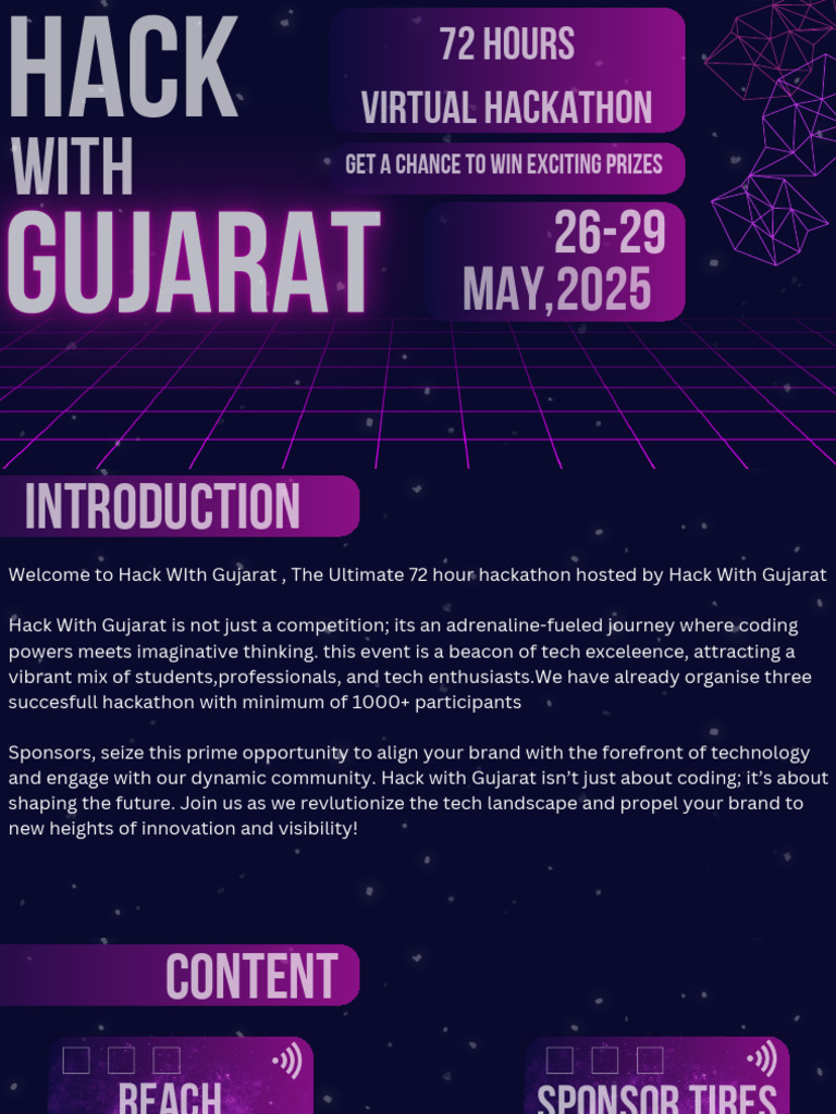 Hackathon Sponsorship Proposal | PDF | Cyberpunk Themes | Information Age