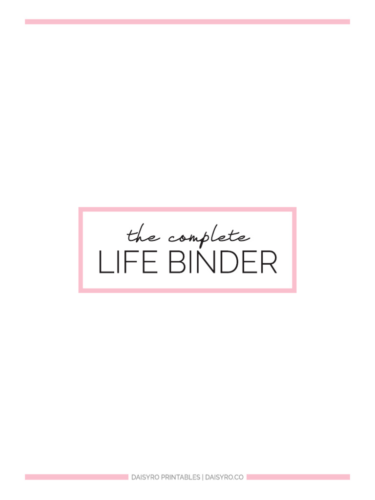 Complete Life Binder Essentials | PDF