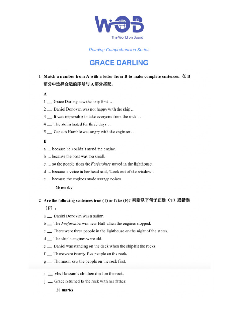 Reading Grace Darling | PDF