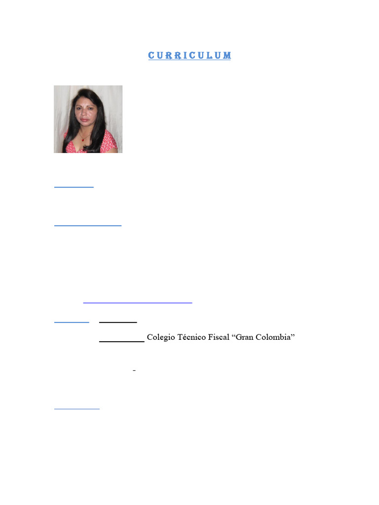 CV Elizabeth Paredes | PDF | Ecuador