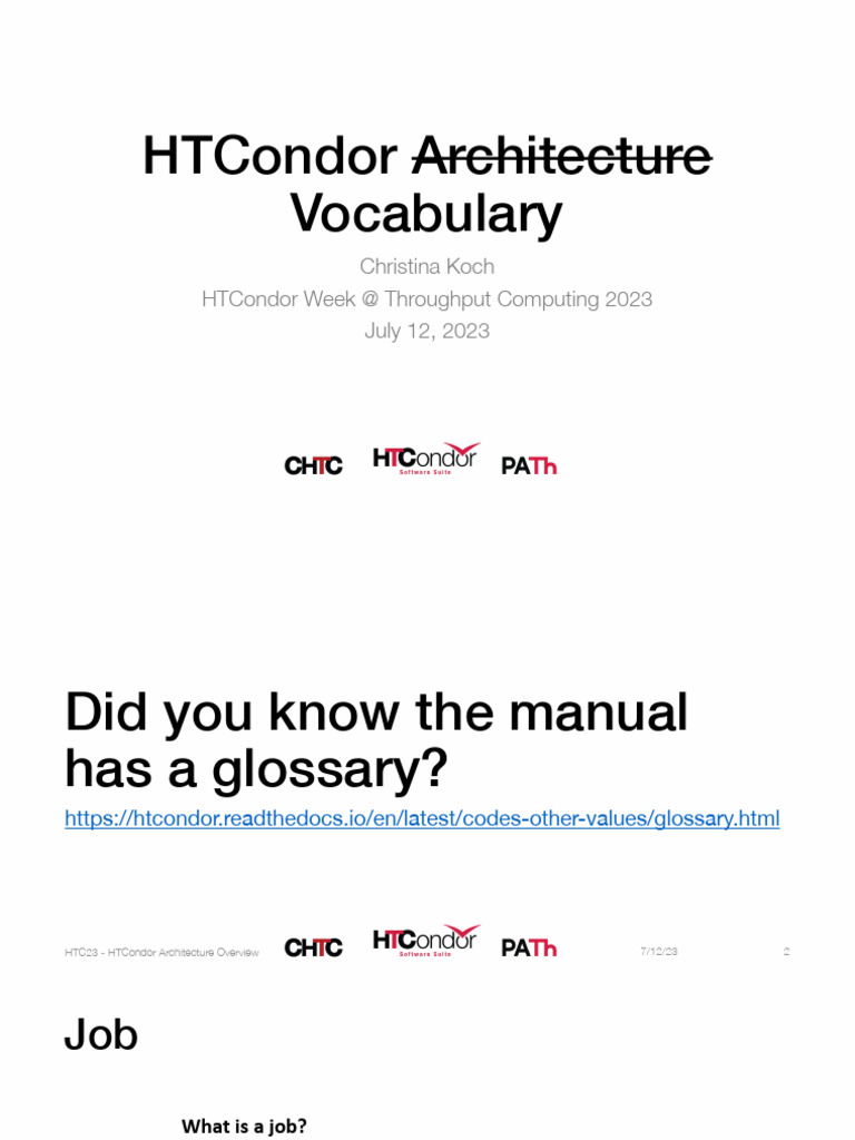 HTC23 - HTCondorArchitecture | PDF | Computer Programming | Computer ...