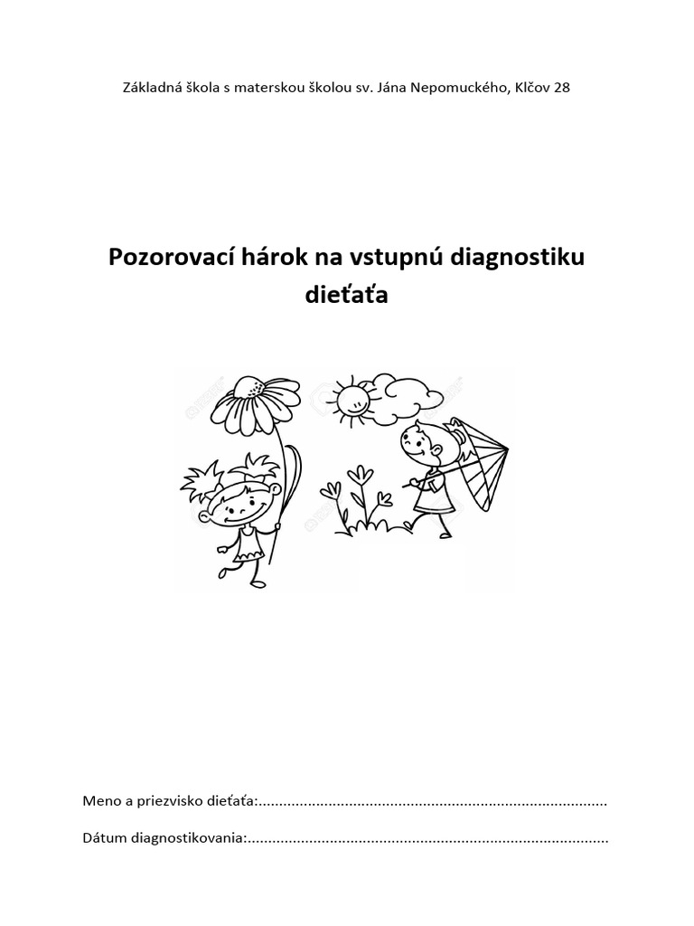 Pozorovací Hárok - Diagnostika | PDF