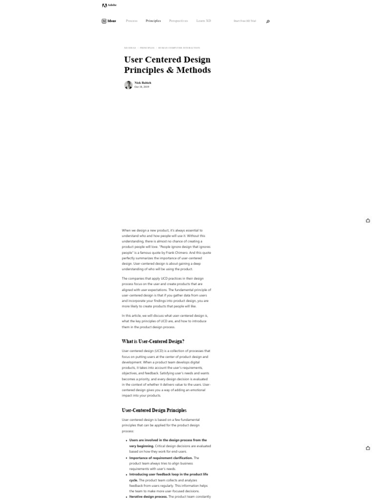 User Centered Design Principles & Methods - Adobe XD Ideas | PDF ...