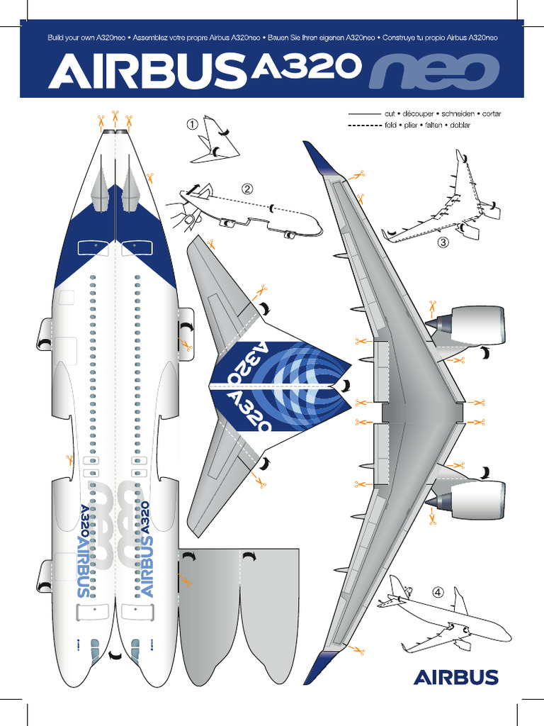 Papercraft - Build Your Own A320neo (1) | PDF