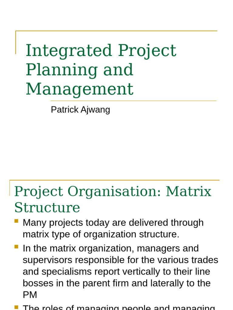 5-Integrated Project Management | PDF | Environmental Impact Assessment | Leadership