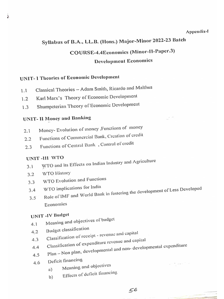 Economics Syllabus | PDF