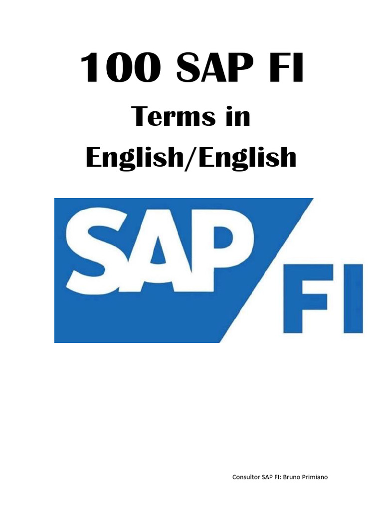 Dicion_rio_Ingl_s_Ingl_s_100_Termos_SAP_FI_para_Estudo__1741912917 | PDF | Debits And Credits ...