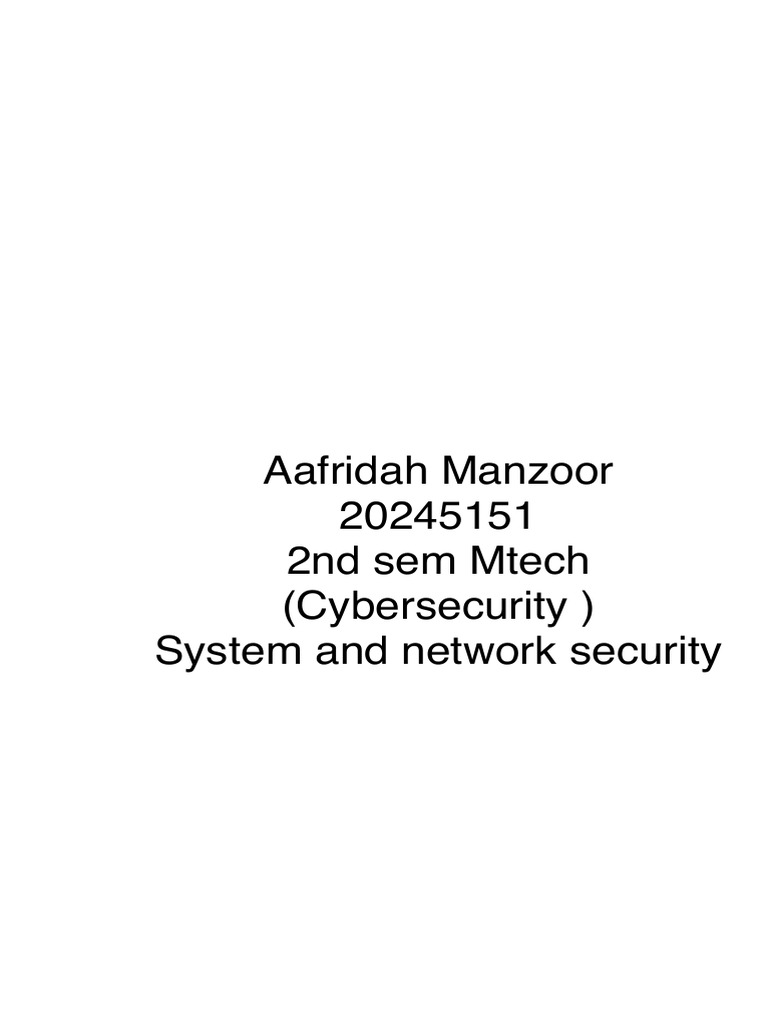 System Assignment | PDF