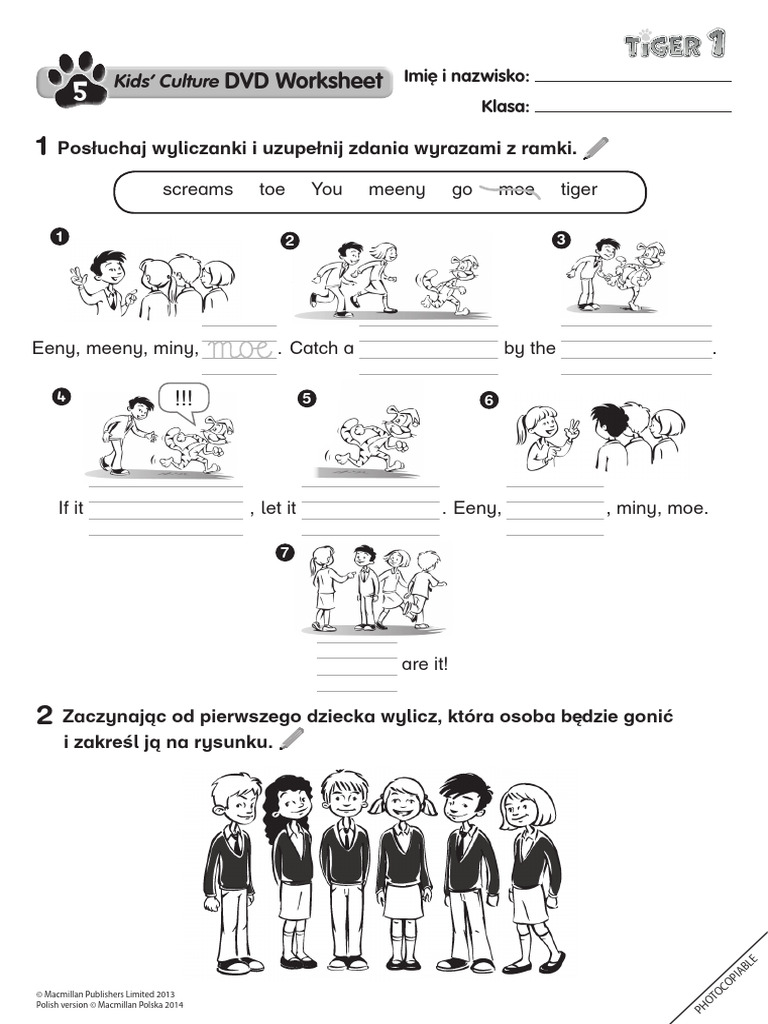 Tiger-1-TRF-Unit-5-Kids-Culture-DVD-Worksheet | PDF