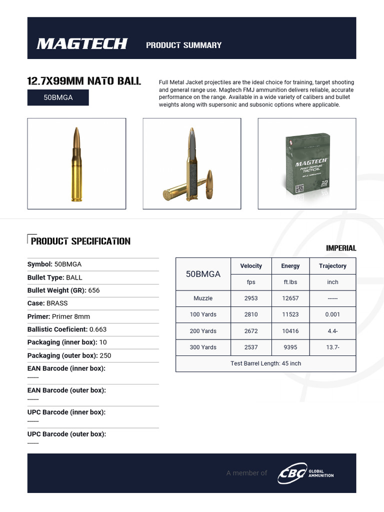 12.7X99mm NATO Ball | PDF