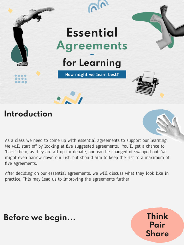 Five Essential Agreements For Learning | PDF | Learning | Cognitive Science