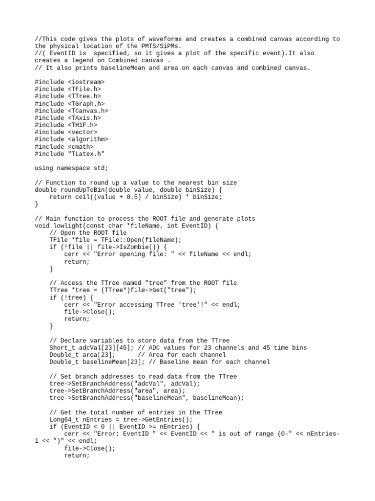 waveformsadcValWITHareaBMof Specific Event | PDF | Computer Science ...