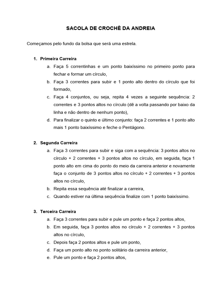 Sacola de Crochê Da Andreia | PDF