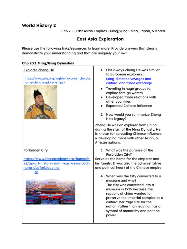 East Asian Empires: Ming, Qing, Japan, Korea | PDF | China | World Politics