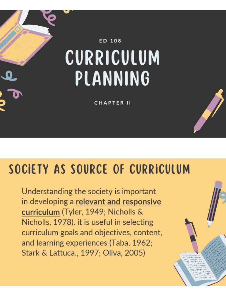 Chapter 2 Curriculum Planning | PDF | Curriculum | Learning